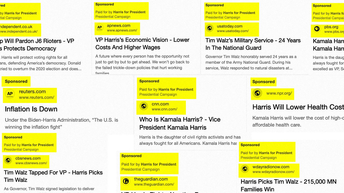 Harris Campaign Creates Fake News Headlines for Google - The Punching ...